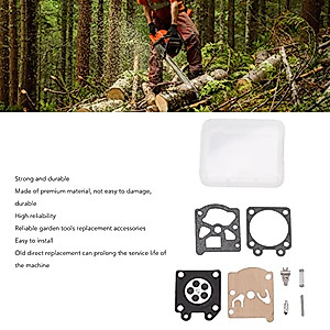 Carburetor Carb Repair Kit, Chainsaw Gasket Replacement Accessories Rebuild Kit Replaces for Walbro K11 Wat for 024 MS240 026 MS260 Garden