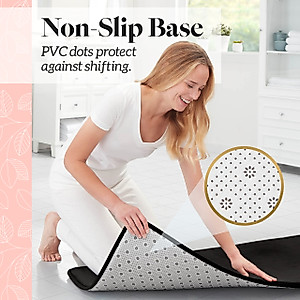 Genteele Bath Mats for Bathroom Non Slip - Black 17" x 24" Memory Foam Bathroom Rugs - Quick Dry Bath Mat