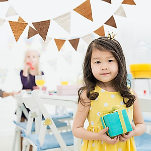 Glaciart One Felt Bunting Banner – Pre- Assembled & Tangle-Free – Party Pennant Banner Decoration for Baby Nursery, Kids Room or Bedroom - Summer, Christmas, Easter & Spring - Home Décor – 5.5ft