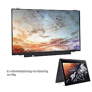 Computer Screen, 1920 * 1080 14 Inch Clear Details/Vibrant Colors/High Contrast LCD Screen for Office Work and Gaming, for Acer E1470/410/422G/432G V5472G/473G EC470G