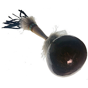Shaman Maraca - Rainforest Coconut Witch doctor Tribal Ritual Shaker Ceremonial Rattle