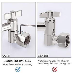 G-Promise All Metal 12 Inch Rainfall Shower Head with Handheld Spray Combo| 3 Settings Diverter|Adjustable Extension Arm with Lock Joints |71 Inches Stainless Steel Hose (Brushed Nickel)