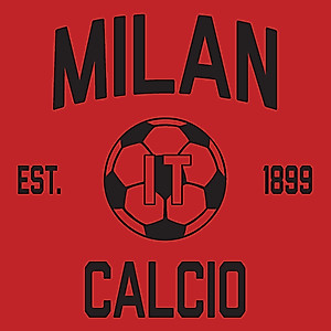 UGP Campus Apparel Milan Home Kit World Classic Soccer Football Arch Infant Creeper Bodysuit - 12 Month - Red