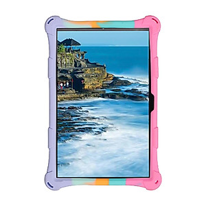 AIJAKO 10.4 Inch Silicone Case for TECLAST T40S Tablet, Protective Cover with Multi-Viewing Angles Stand Pencil Holder for TECLAST T40S/TECLAST T40 Pro/TECLAST T40/TECLAST T40 Plus/T40 5G, Pink Purple