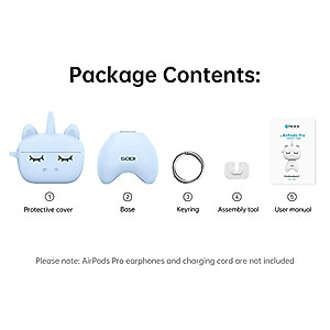 SODI AirPods Pro Case - Cute AirPods Pro Case Cover for Women, Cute Airpod Pro Case Cover, Funny Kawaii Airpod Pro Case Cute Accessories, Blue