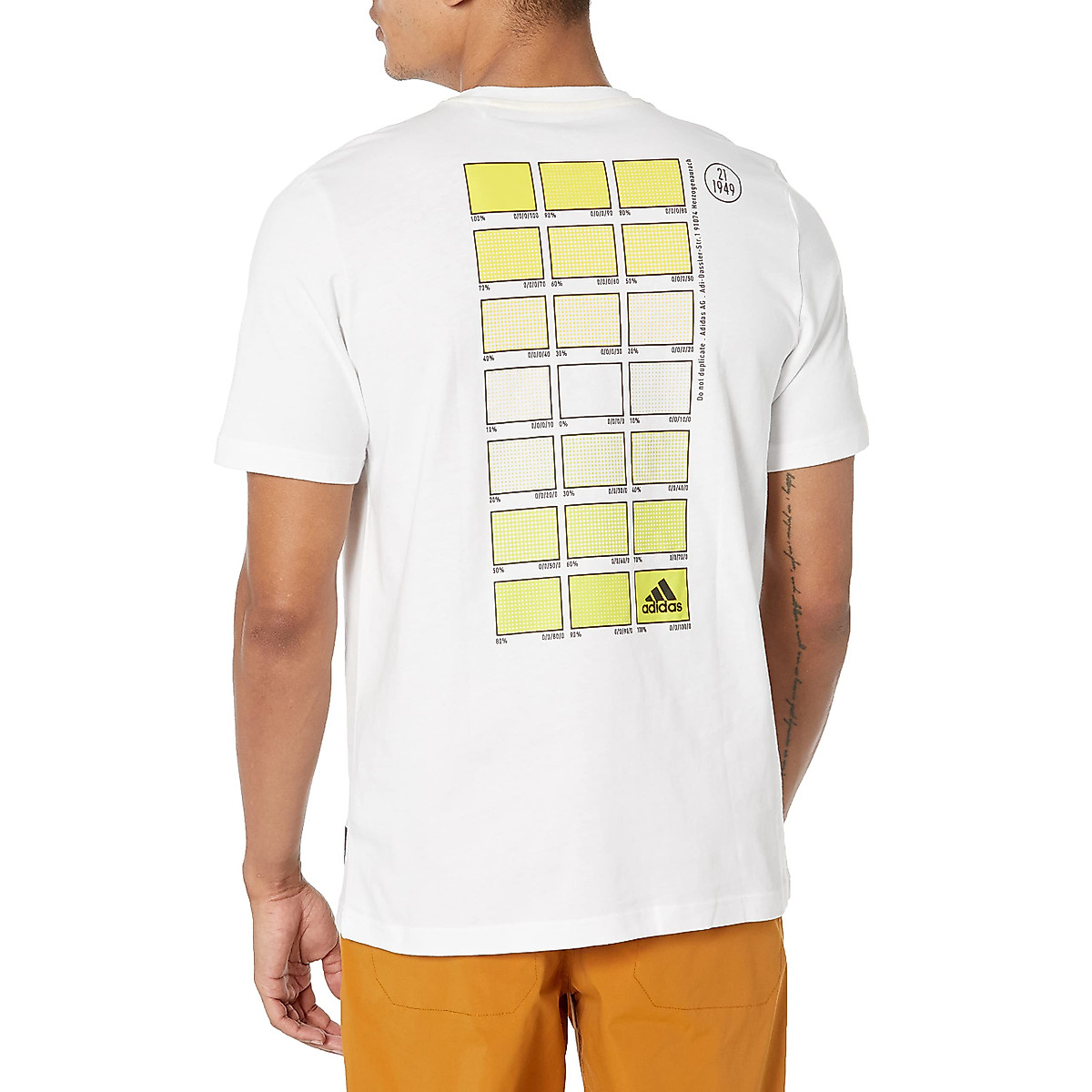 adidas mens Tech Grade Tee White Medium