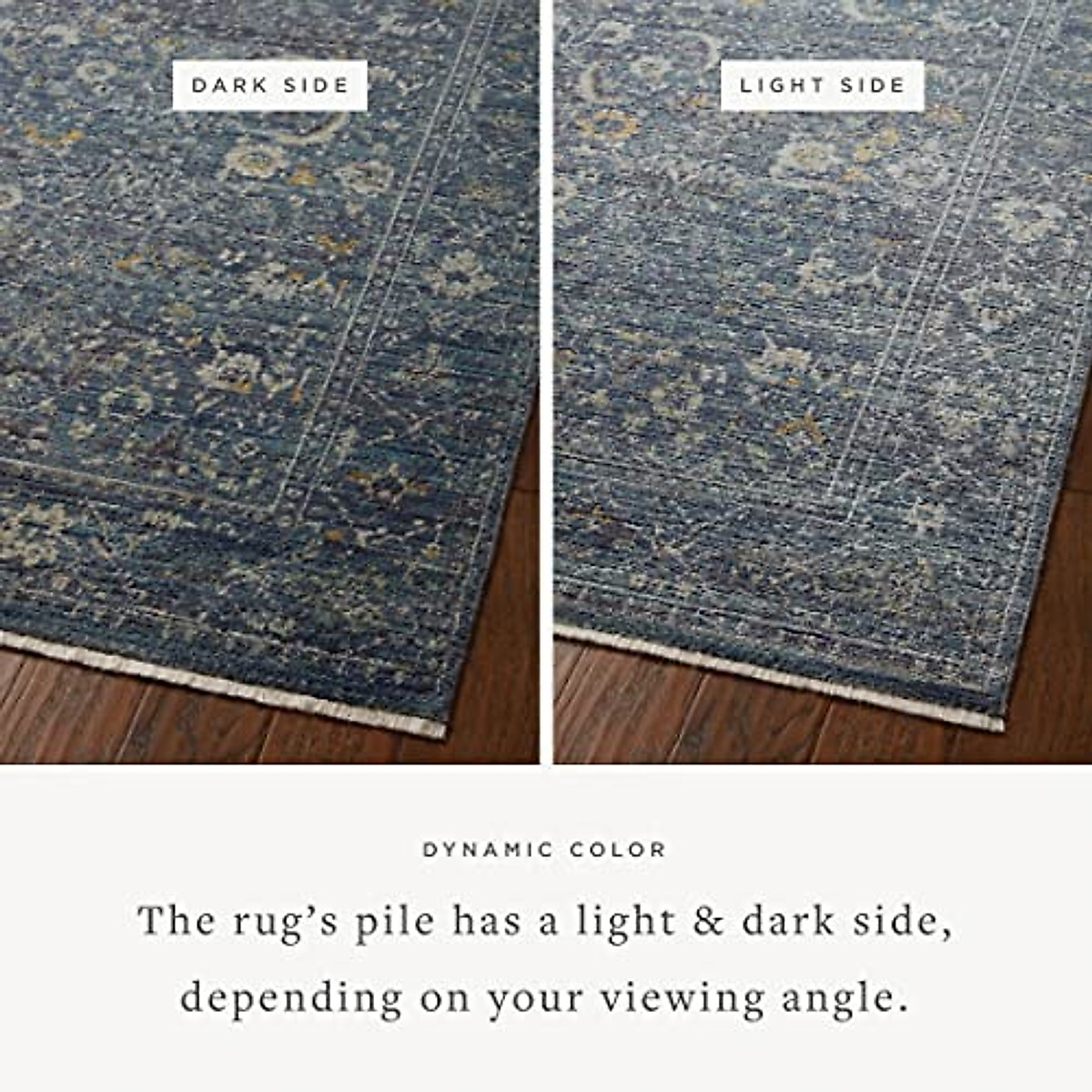 Loloi Jean Stoffer x Bradbury Collection, Ocean & Gold, 10'-0" x 14'-0" Area Rug – Modern & Traditional Area Rugs for Living Room Bedroom Entryway & Hallway No Shed High Traffic Area Decor Rug