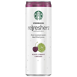 Starbucks RTD Energy Drink, Refreshers, 3 Flavor Variety Pack , 12oz Sleek Cans (12 Pack)