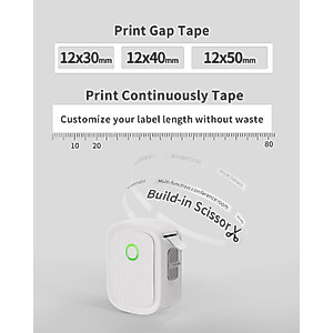 JADENS Label Maker Machine with Tape, Mini Bluetooth Label Printer, Thermal Labeler, Multiple Templates Available for Smartphone, Easy to Use for Office Home Organization USB Rechargeable