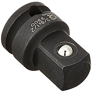 Sunex 3300 3/8-Inch Female by 1/2-Inch Male Socket Adapter with Friction Ball Drive