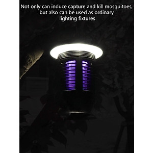Bug Zapper Outdoor, Lmoorn Solar Mosquito Zapper Self-Cleaning Mosquito Trap Outdoor for Mosquito, Moth, Wasp, Insect Killer, Fruit Flies, Gnats USB Electric Catcher & Killer