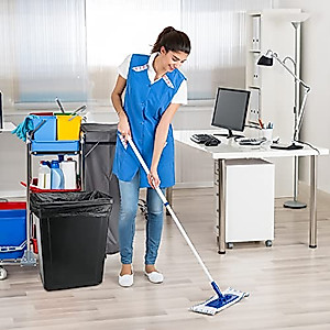 4 Pcs Trash Cans 10.6 Gallon Commercial Garbage Can Trash Bins, Plastic Rectangular Trash Can Wastebasket Recycle Bin for Commercial Office, Kitchen, Restaurant, Home, Black