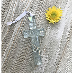 The Grandparent Gift Baby to Bride Glass Cross Keepsake Gift for Girl, Clear