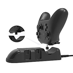 Controller Charger, USB Charging Station Dock, Compatible for 4 Switch Joy-Con Controllers Compatible for Switch PRO