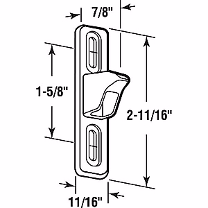 Prime-Line MP2040 Sliding Door Keeper, 3/4 In. Wide, Chrome Plated Diecast (2 Pack)