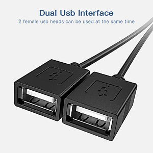 Tecreddy 2-Pack 12V 24V DC to Dual 5V USB Female DC Converter Adapter Step-Down Buck Module