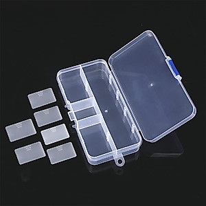 Utoolmart 10 Grid Plastic Transparent DIY Parts Storage Box, Removable Partition, Jewelry Storage Box, Screws, Handicrafts, Parts Storage Box