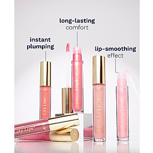 City Beauty City Lips Plumping Lip Gloss Tokyo Kiss - High-Shine Gloss for Fuller, Younger-Looking Lips | Hydrating & Smoothing Lip Treatment Hyaluronic Acid