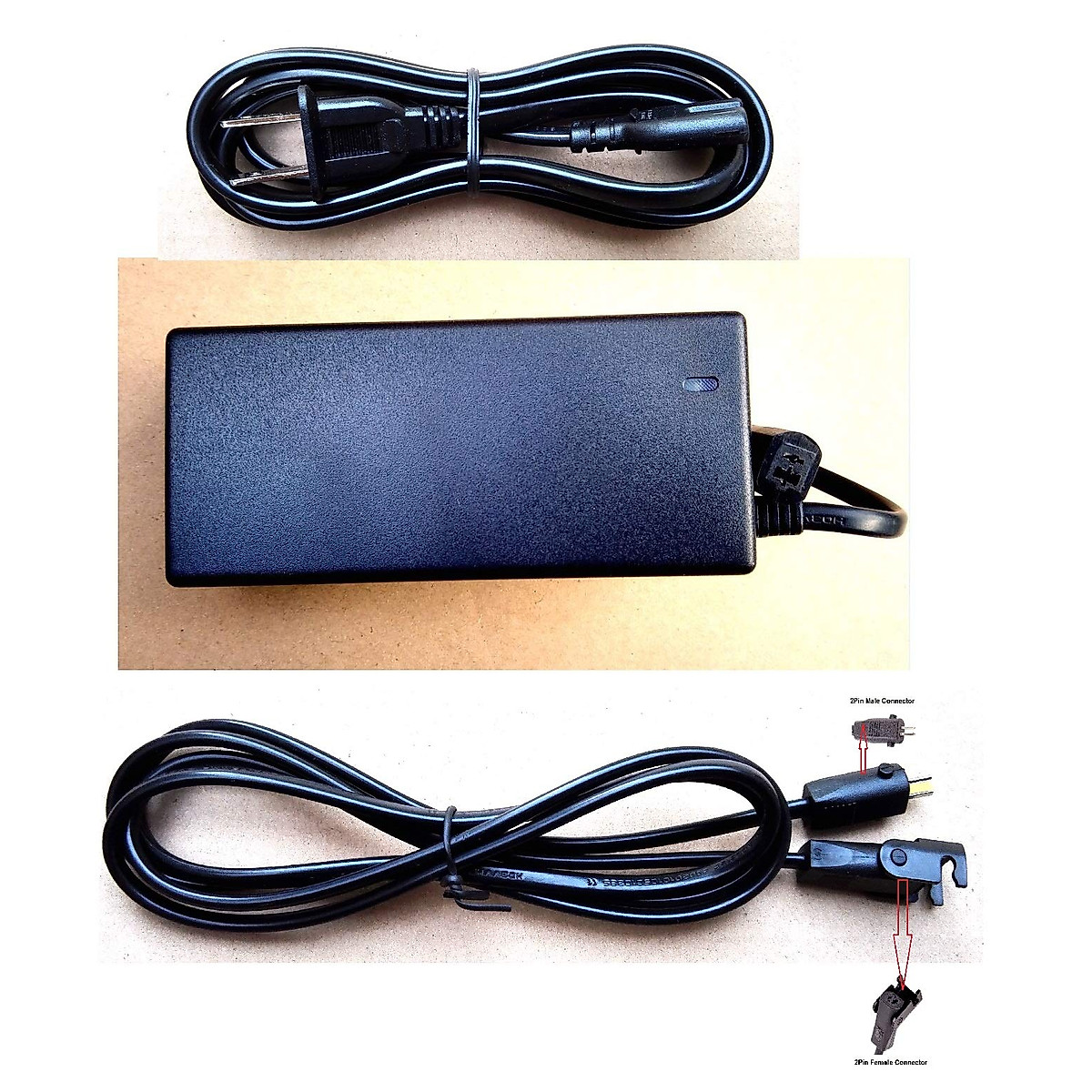 Hmleaf Pride Lift Chair Power Transformer Adapter or Okin Electrical Sofa or Limoss Power Recliner Charger 29V 2A, Small Size or with Cables (Adapter+Power Cable+Motor Cable)