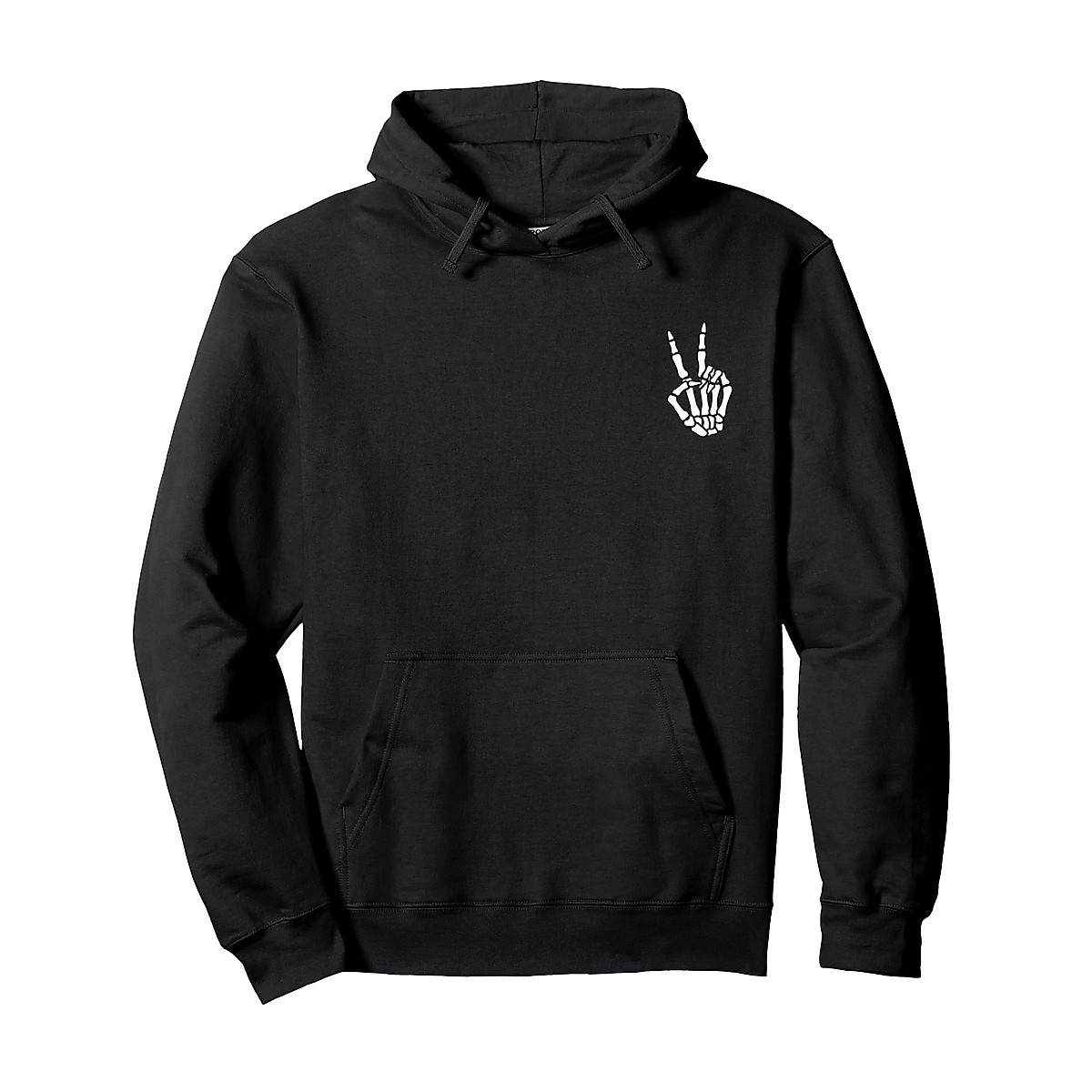 Skeleton Hand Peace Sign Bones for Men or Women Pullover Hoodie