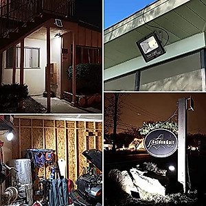 10W Solar Outdoor Flood Light Waterproof/Remote Control/Automatic Working for Balcony, Patio, Garage, Porch, Garden