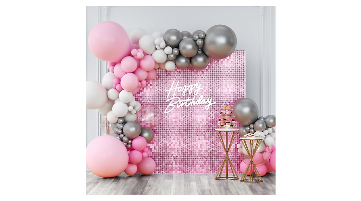 Iridescent Pink Sequin Wall Backdrop for Events