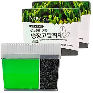 Refrigerator Deodorizer Moisture Aborber– Gel Type Eliminate Odor Fast with Natural Charcoal And Green Tea Gel (2 Pack)