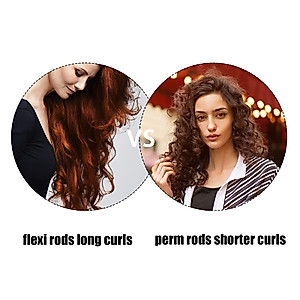 60pcs Medium Cold Wave Rods Set for Natural Hair - Long and Short Hair Curlers and Perming Tools for DIY Curly Styles