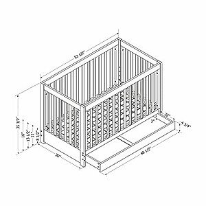 South Shore, Yodi Crib with Drawer, Pure White