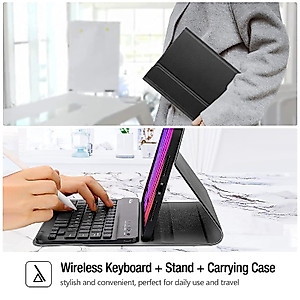 ProCase Keyboard Case for iPad Mini 7 (A17 Pro) 2024 / iPad Mini 6 2021, Detachable Wireless Keyboard Protective Cover Cases for 8.3 Inch iPad Mini 7th 6th Generation Gen Keyboard Case- Black