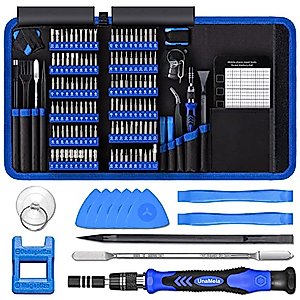 Precision Screwdriver Set, Unamela 139 in 1 Computer Repair Tool Kit, Magnetic Screwdriver Kit with 120 Bits Compatible for PC Building, Laptop, MacBook, Tablet, iPhone, PS4, Xbox, Game Console