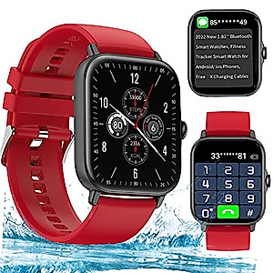 Bluetooth Smart Watch for Women Men Fitness Activity Tracker Compatible with iPhone Android Waterproof HD Full Touch Screen Health Smartwatch with Call Text Pedometer Heart Rate Message Reminder etc.