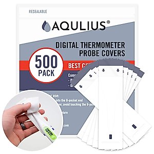500 Pack Probe Covers for Oral & Digital Thermometer - Heavy Duty Disposable Sleeves for Safe & Sanitary Prevention of Cross-Contamination - Universal - Rectal Thermometer Covers