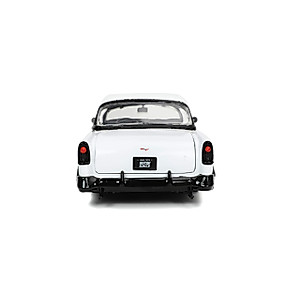 Jada Toys Bigtime Muscle 1:24 1956 Chevy Bel Air Die-cast Grey White, Toys for Kids and Adults