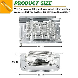 279838 W10724237 Dryer Heating Element Kit - Replacement for Whirlpool Maytag Kenmore Dryers - Includes 3977393 & 3392519 Thermal Fuse & 3977767 Dryer Thermostat & 3387134 Cycling Thermostat