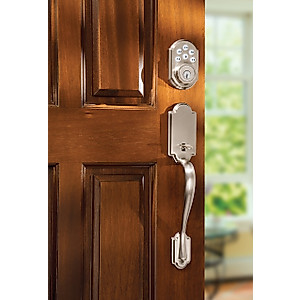 Kwikset 99090-018 SmartCode Keyless Electronic Keypad Deadbolt, SmartKey Re-Key Security, Pack of 1, Satin Nickel