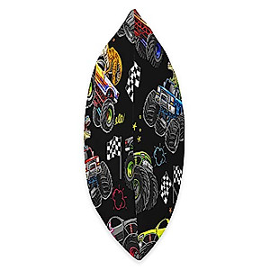 Dinosaur Monster Truck Throw Pillows T Rex Dinosaur Monster Truck Room Decor Boys Nursery Gift Throw Pillow, 18x18, Multicolor