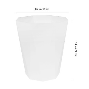 BESTOYARD Large Trash Can Bathroom Waste Can Open Trash Can Hotel Garbage Bin Rubbish Container Trash Basket Kitchen Waste Bin Garbage Ashbin Waste Basket Mini Laundry Tub Office White