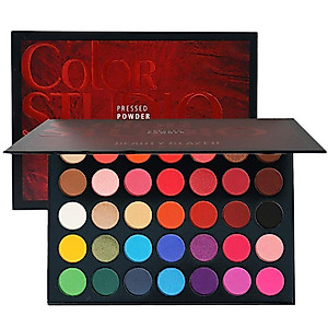 MYUANGO Color Studio Eyeshadow Palette, Highly Pigmented 35 Shades Matte and Shimmers Makeup Palette, Waterproof Blendable Eye Shadow, Cruelty- Free Makeup Pallet