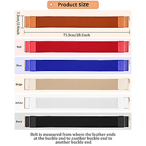 6 Pieces Women Wide Belt Elastic Cinch Waistband Stretchy Dress Waist Belt with buckle for Ladies, One Size