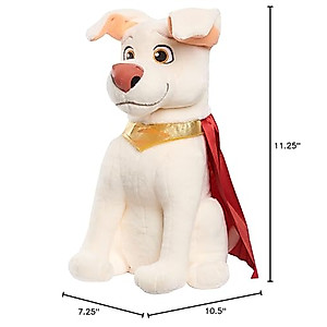 Just Play DC Super-Pets KRYPTO The Superdog Plush, 10.5-inch Talking, Barking, Stuffed Toy Dog, DC League of Super-Pets Movie, Kids Toys for Ages 3 Up