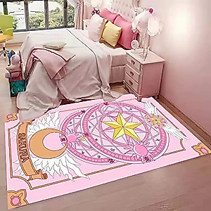 Anime Kawaii Cute Rug Anime Carpet Cute Rugs for Bedroom Aesthetic Soft Carpet Decorative Rug for Indoor Outdoor 62 * 39in (1)