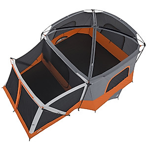 CORE 11 Person Family Cabin Tent with Screen Room with Included Footprint and Tent Kit