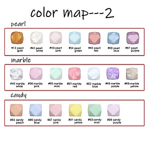 60Pcs Hexagon Silicone Beads 14mm for DIY Bracelet Necklace Women Jewelry Makeing Soft Colorful Loose Beads Handmade Supplies 62 Colors