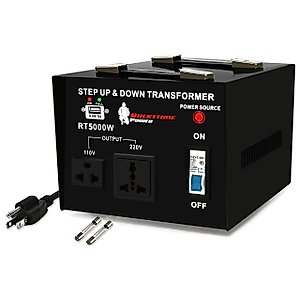 ROCKSTONE POWER 5000 Watt Voltage Converter Transformer - Heavy Duty Step Up/Down AC 110V/120V/220V/240V Power Converter - Circuit Breaker Protection – DC 5V USB Port - CE Certified [3-Year Warranty]