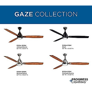 Progress Lighting Gaze Collection 60" LED Three-Blade Ceiling Fan