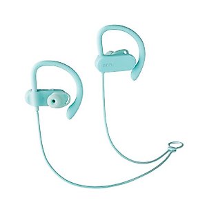 onn. Bluetooth Sports in-Ear Headphones, Aqua (AAAAQU100002891)