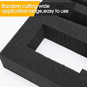 4 PCS Pick Apart Foam Insert -2 Size Pick and Pluck Foam -Pluck Pre Cube Sheet Foam with Bottom Use for Board Game Box Cases Storage Drawer (black 30 * 40)