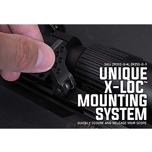 Monstrum 3-9x32 AO Rifle Scope with Illuminated Range Finder Reticle and Parallax Adjustment | ZR252 Quick Release Scope Mount | Flat Dark Earth | Bundle