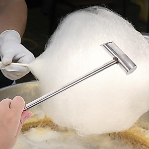 Luxshiny Marshmallow Spoon Sugar Spoon Long Handle Stainless Steel Cotton Candy Scoop for Cotton Candy Floss Machine Marshmallow Machine Spare Parts